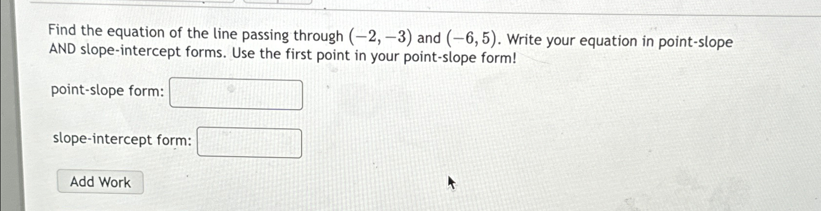 Find The Equation Of The Line Passing Through 2 3
