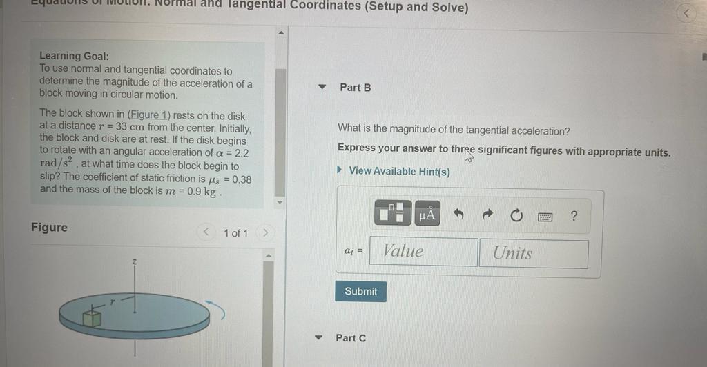 Solved Equations of Motion: Normal and Tangential | Chegg.com