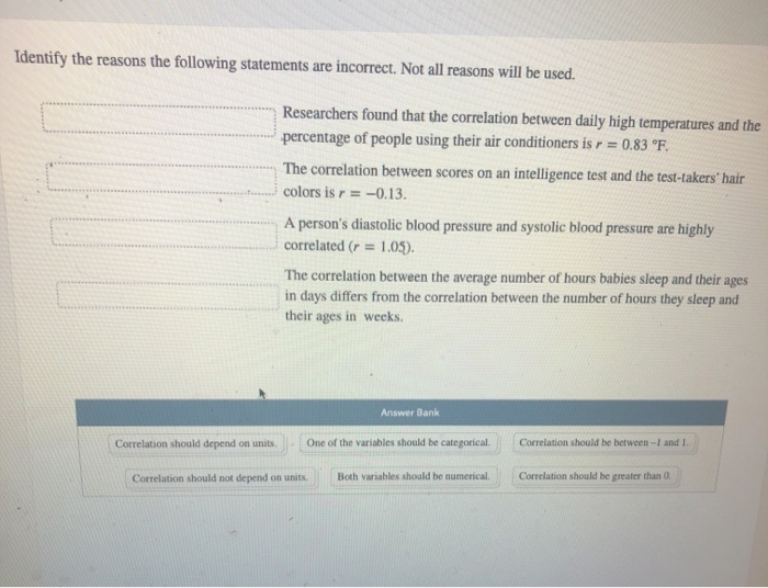 Solved Identify the reasons the following statements are | Chegg.com
