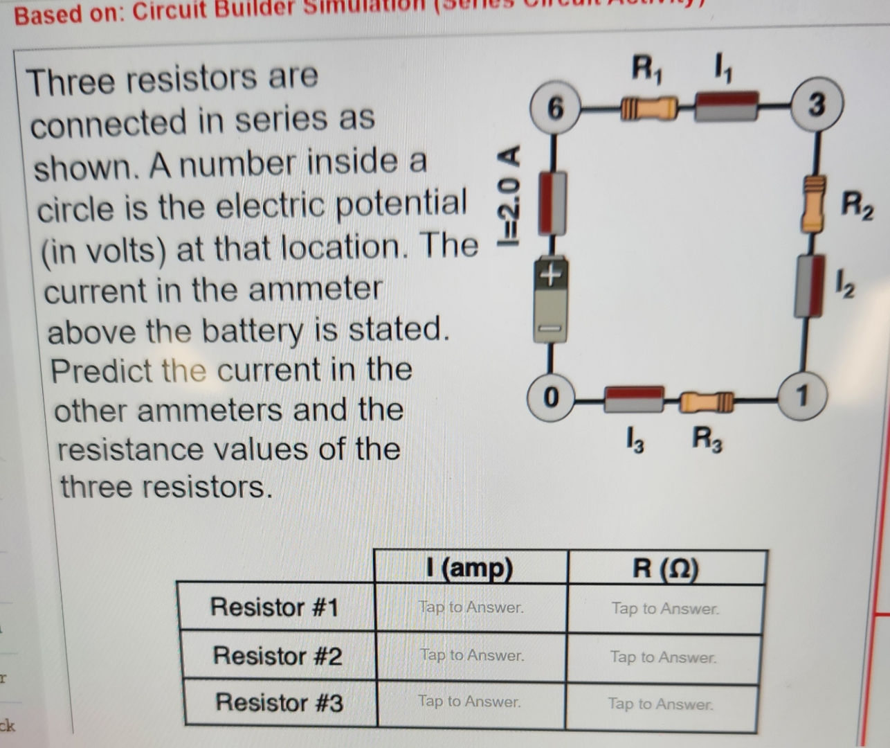 Solved Three resistors are connected in series as shown. A | Chegg.com