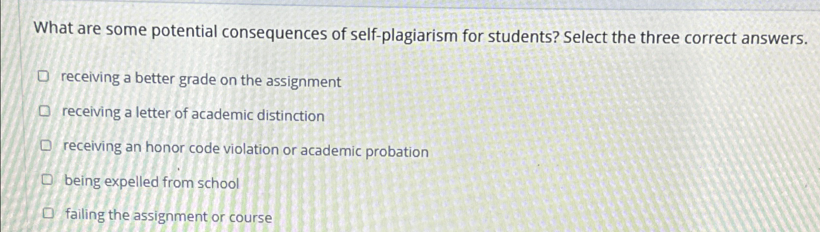 Solved What are some potential consequences of | Chegg.com