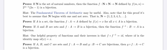 Solved Prove: If N is the set of natural numbers, then the | Chegg.com
