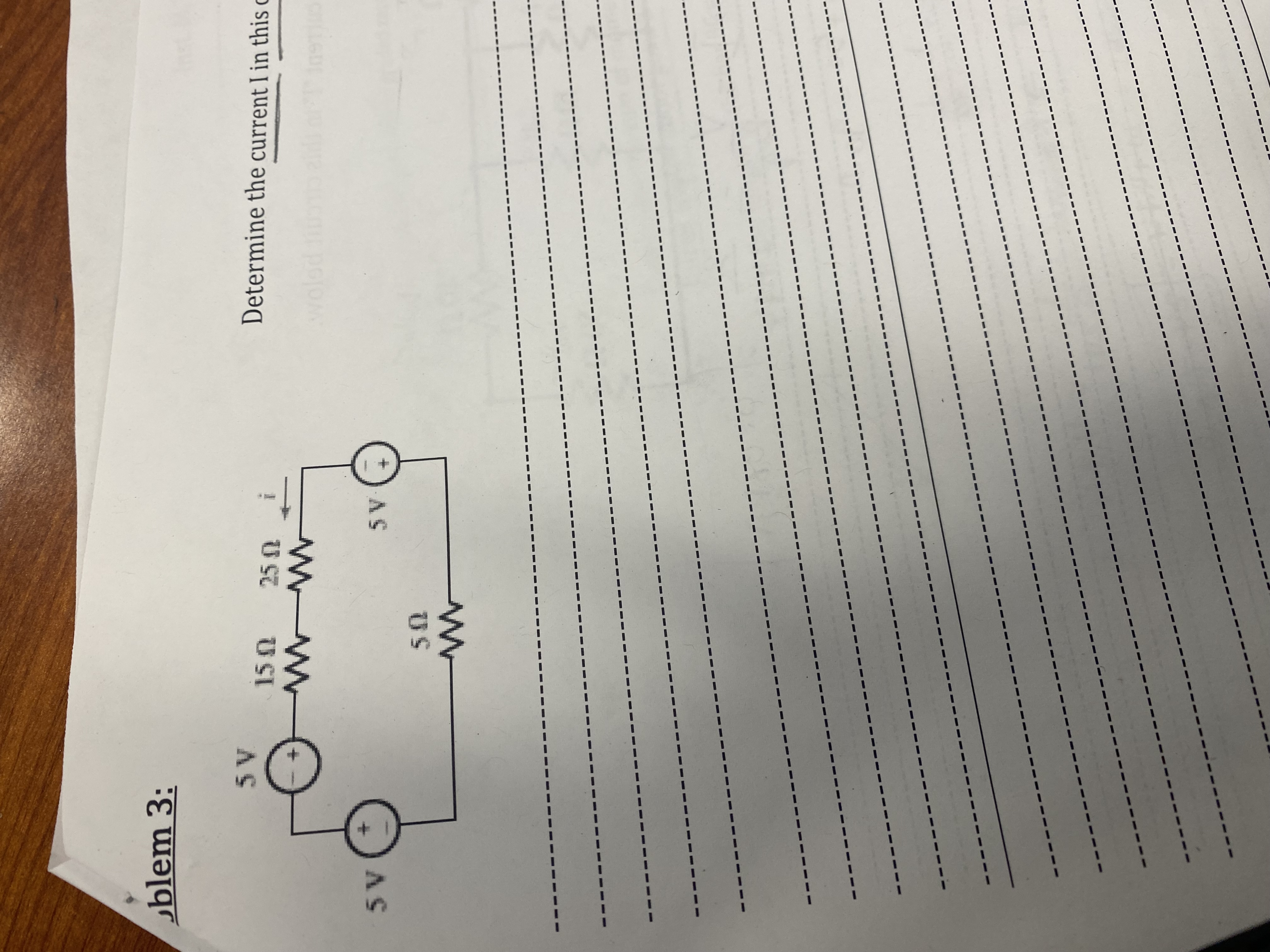 Solved sblem 3:Determine the current I in this | Chegg.com