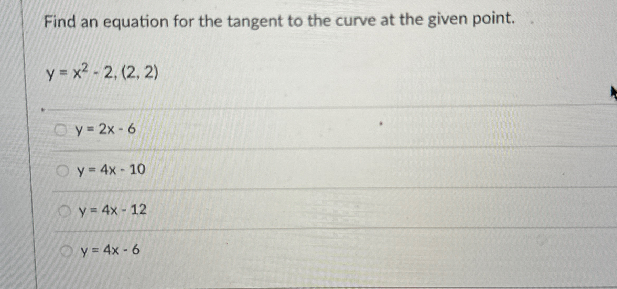 Solved Find an equation for the tangent to the curve at the | Chegg.com