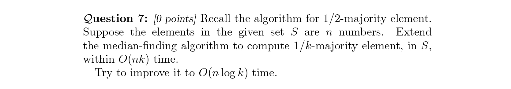 Solved Question 7: [0 ﻿points] ﻿Recall the algorithm for | Chegg.com