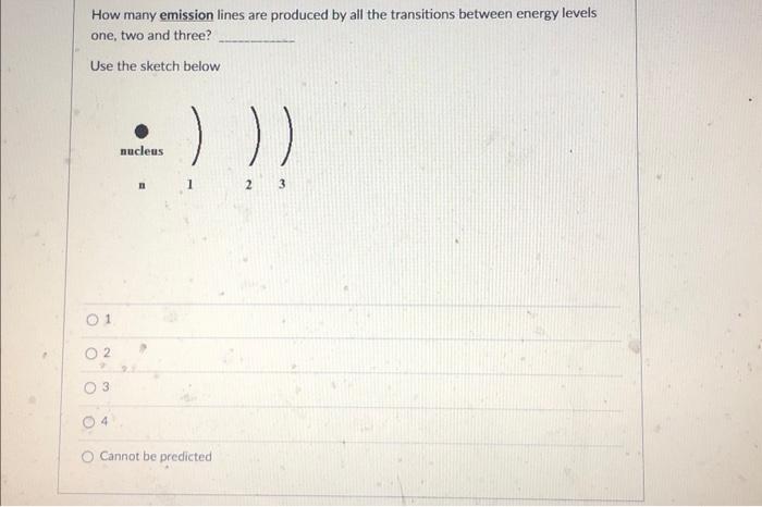 Solved How many emission lines are produced by all the | Chegg.com