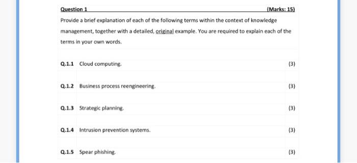 Solved Provide a brief explanation of each of the following | Chegg.com