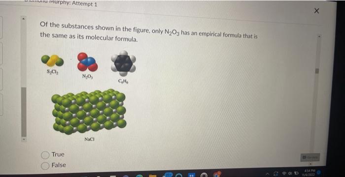 Solved Of the substances shown in the figure, only N2O3 has | Chegg.com