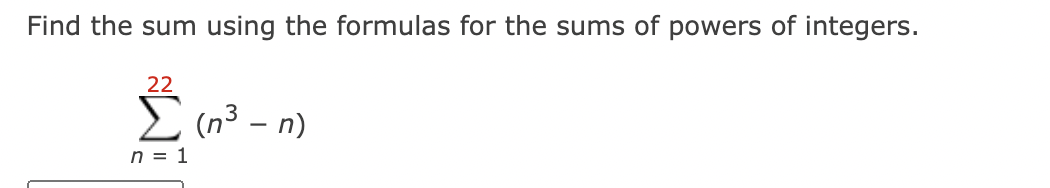 Solved Find the sum using the formulas for the sums of | Chegg.com