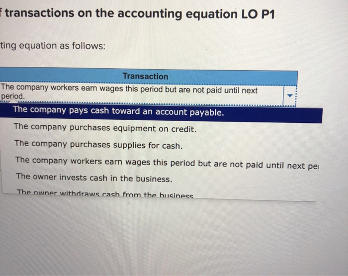 Solved Exercise 1 12 Identifying Effects Of Transactions On