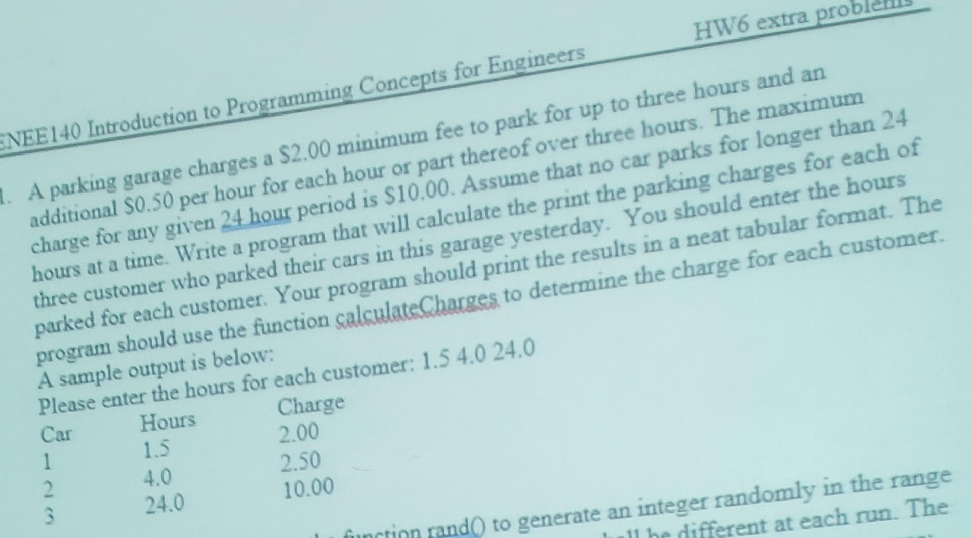 Solved HW6 extra prob ENEE 140 Introduction to Programming | Chegg.com