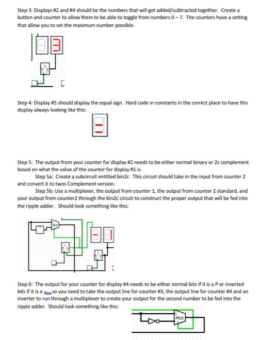 LOGISIM CALCULATOR ASSIGNMENT - Steps 1-11 plus an | Chegg.com