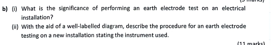 Solved b) (i) ﻿What is the significance of performing an | Chegg.com