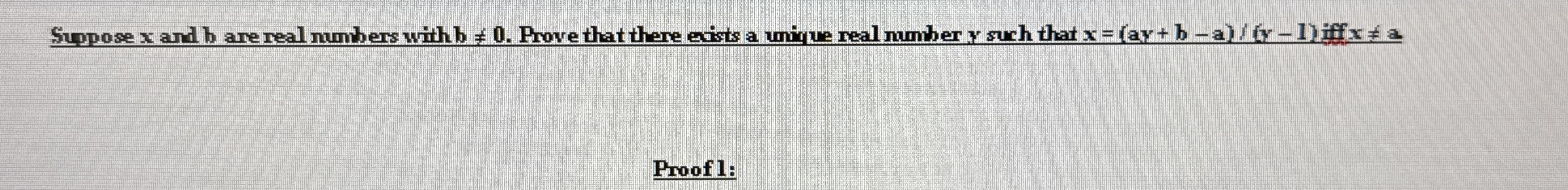 Solved Suppose x ﻿and b ﻿are real numbers with b≠0. ﻿Prove | Chegg.com