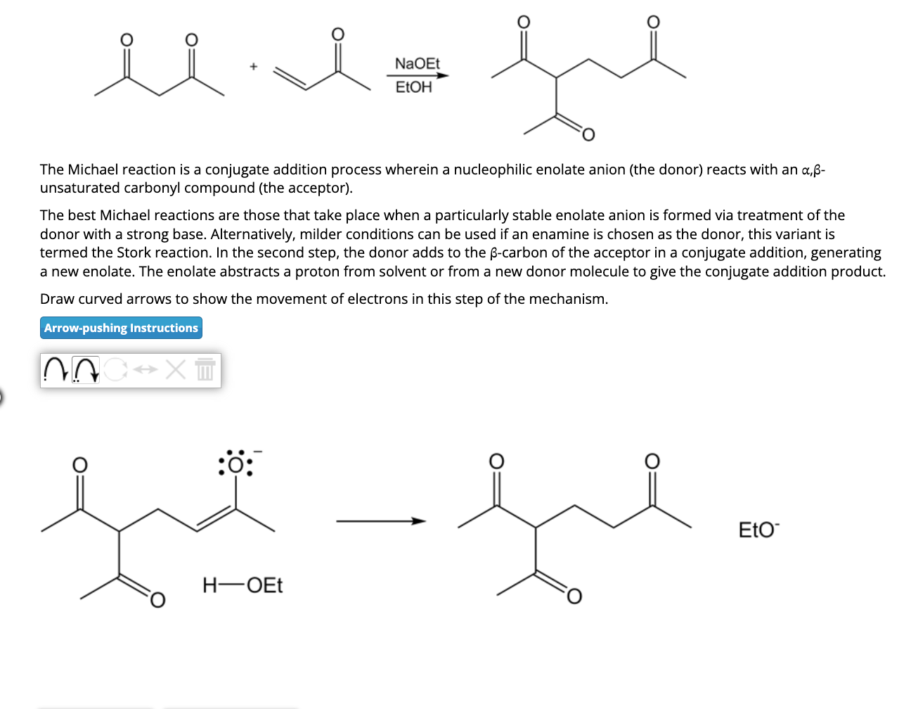 Solved The Michael reaction is a conjugate addition process | Chegg.com