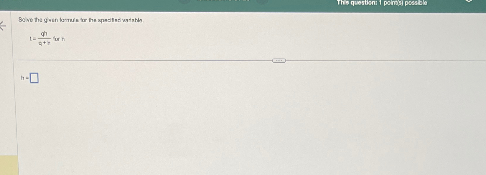 Solved This question: 1 ﻿point(s) ﻿possibleSolve the given | Chegg.com