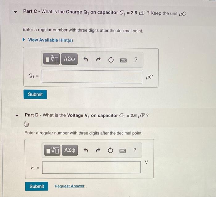 Solved Learning Goal: To calculate capacitance, voltage, and | Chegg.com