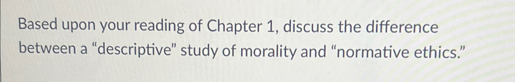 Solved Based upon your reading of Chapter 1, ﻿discuss the | Chegg.com