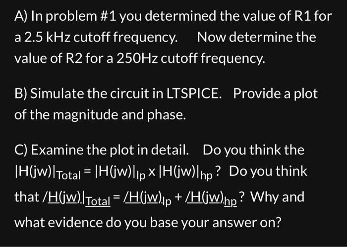 Solved In this class we are restricting ourselves to first | Chegg.com