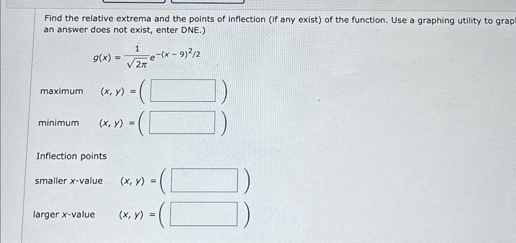 Solved Find the relative extrema and the points of | Chegg.com