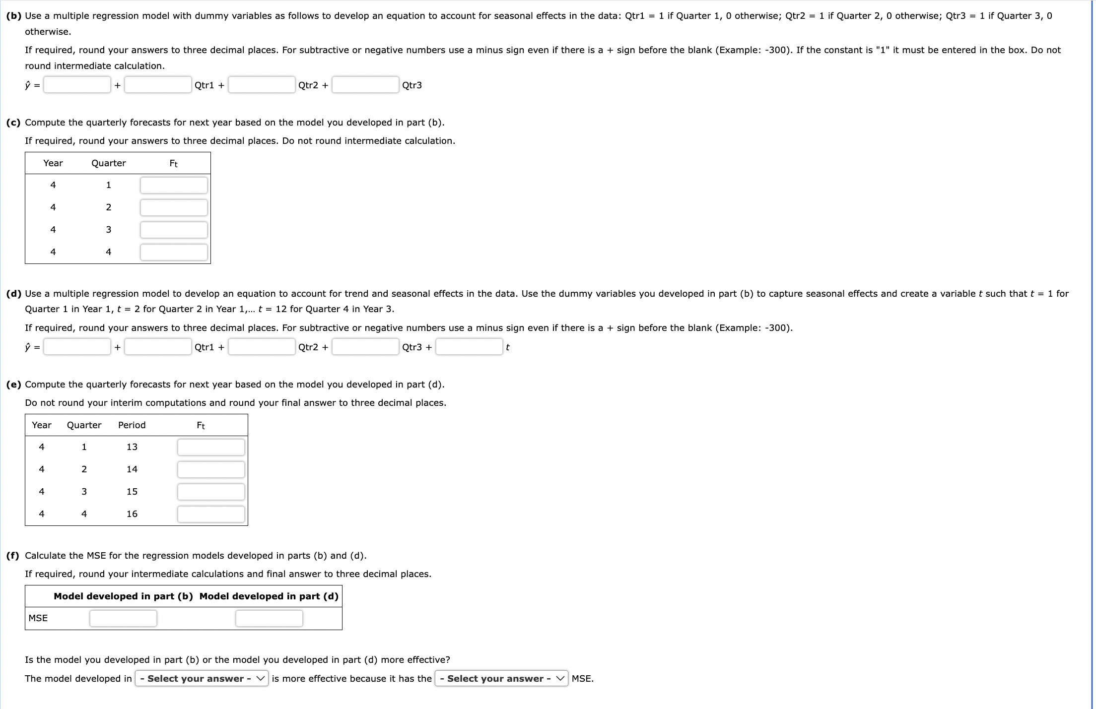 Solved I couldnt fit the time series data in ﻿the screenshot | Chegg.com