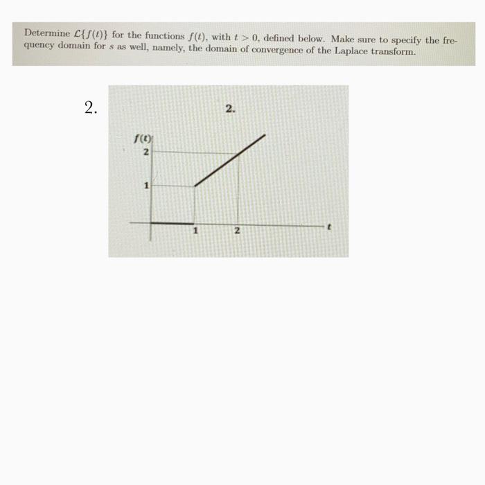 Solved Determine L{f(t)} for the functions f(t), with t>0, | Chegg.com