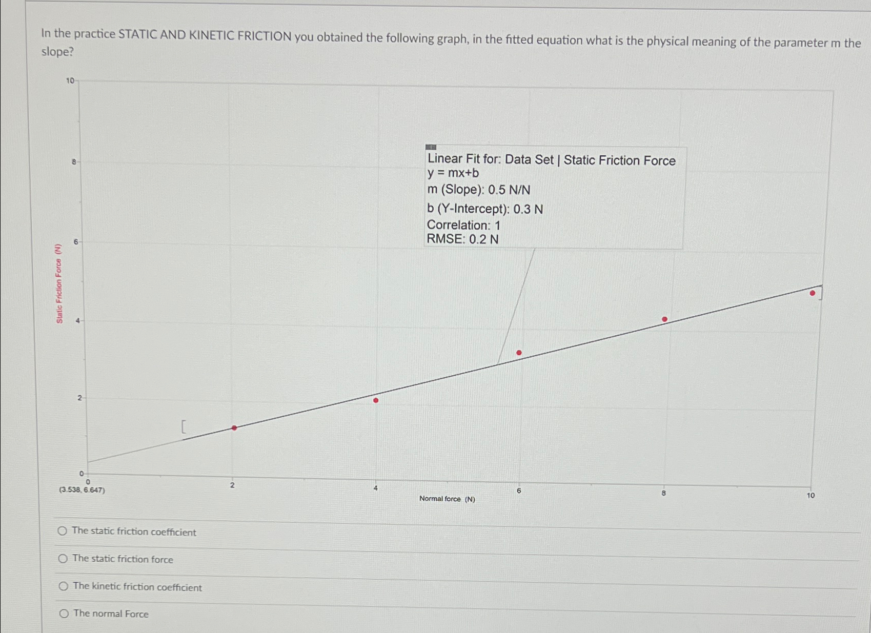 Solved In the practice STATIC AND KINETIC FRICTION you | Chegg.com