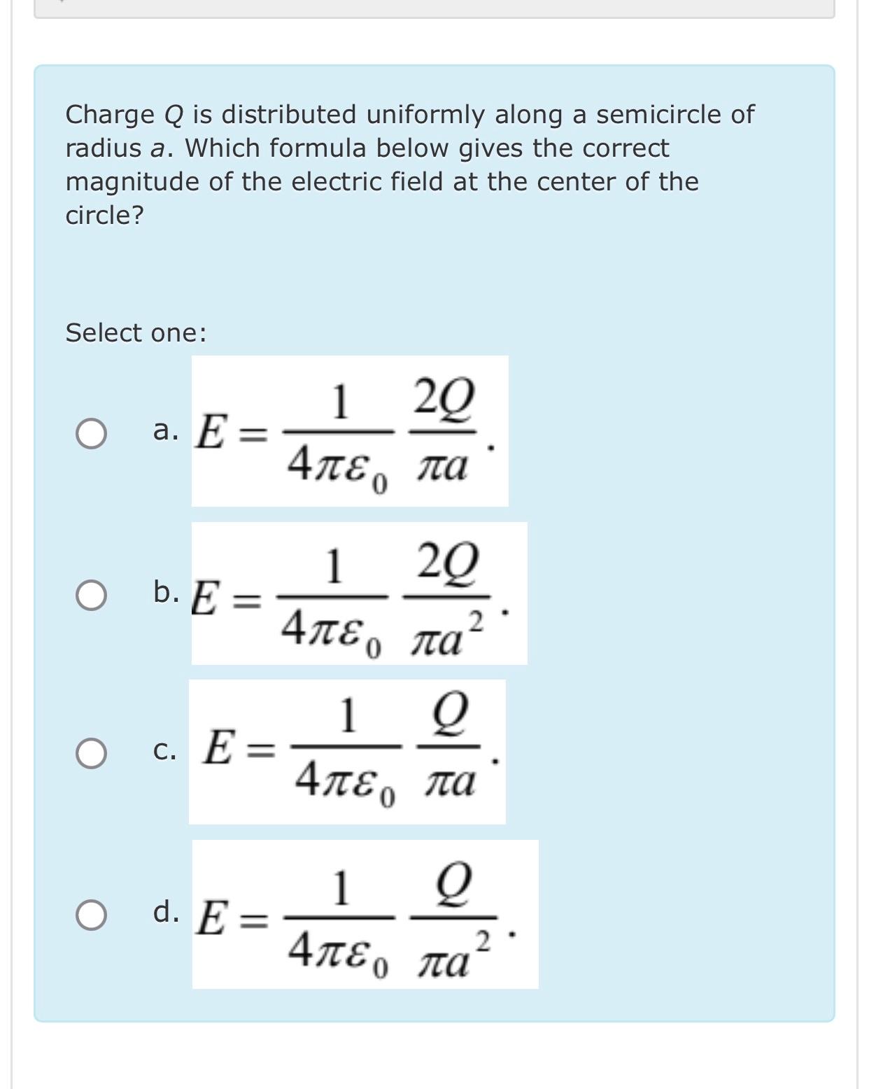 Solved Charge Q ﻿is distributed uniformly along a semicircle | Chegg.com