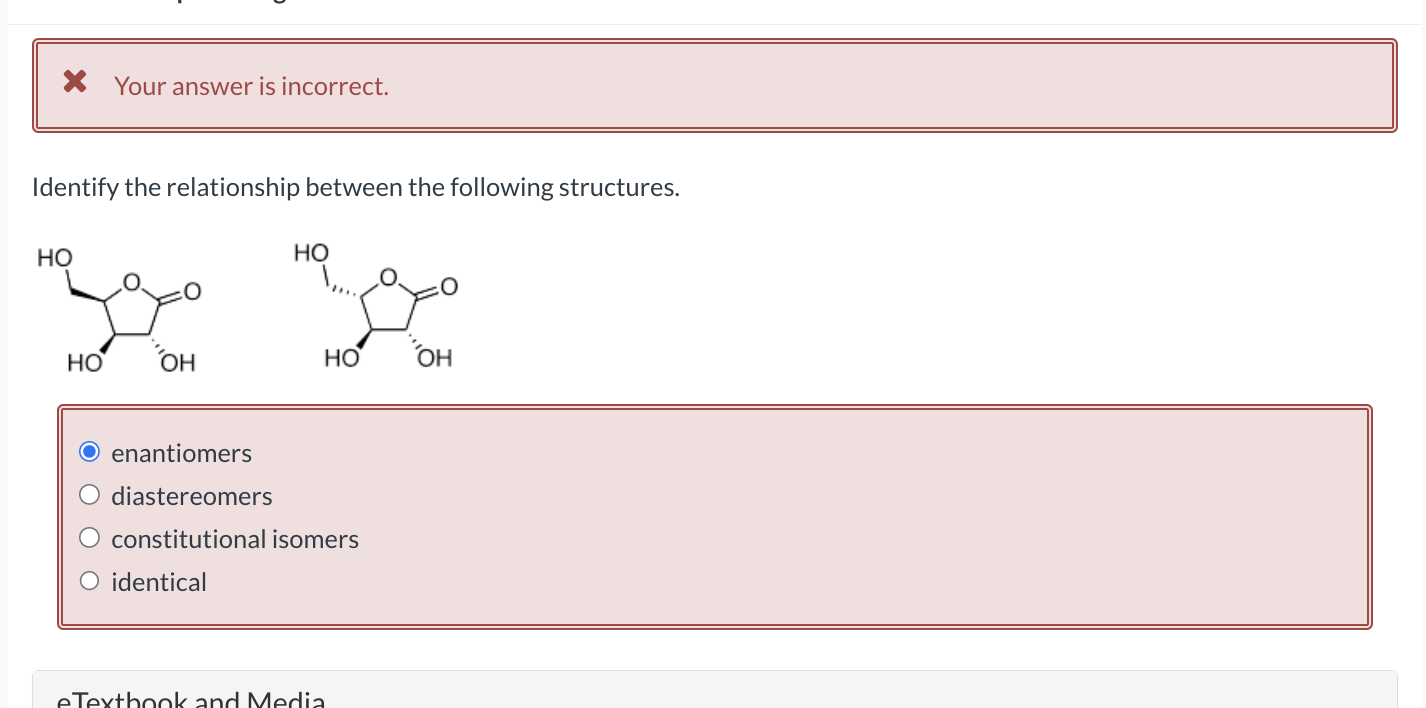 Solved Your answer is ﻿incorrect.Identify the relationship | Chegg.com