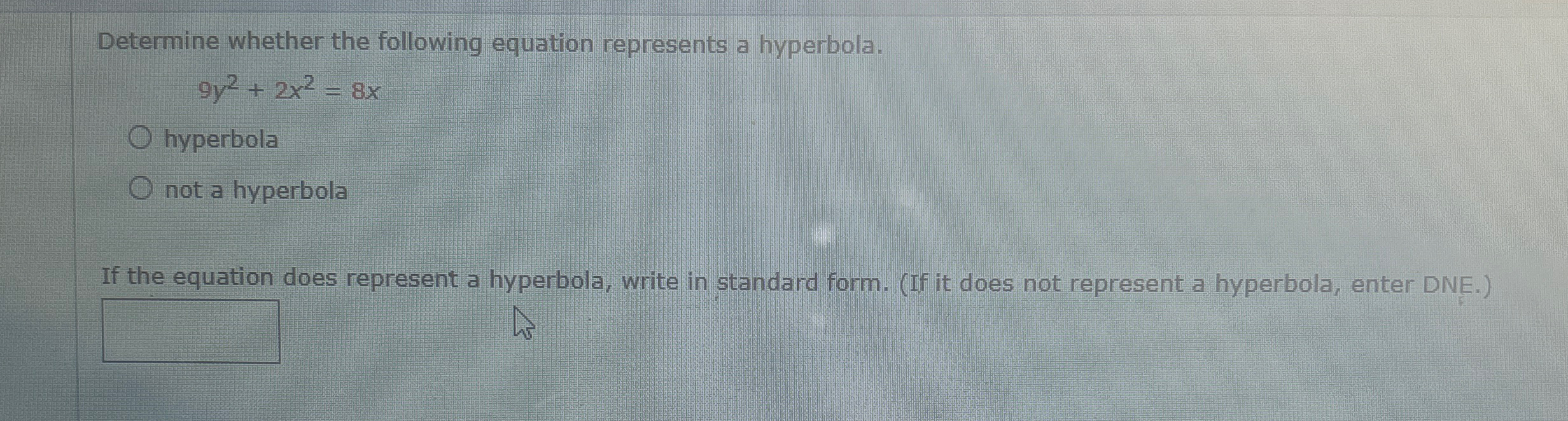Solved Determine whether the following equation represents a | Chegg.com