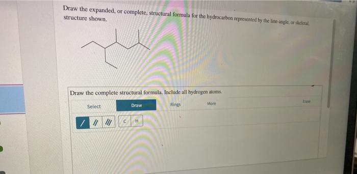 Solved Draw the expanded, or complete, structural formula | Chegg.com