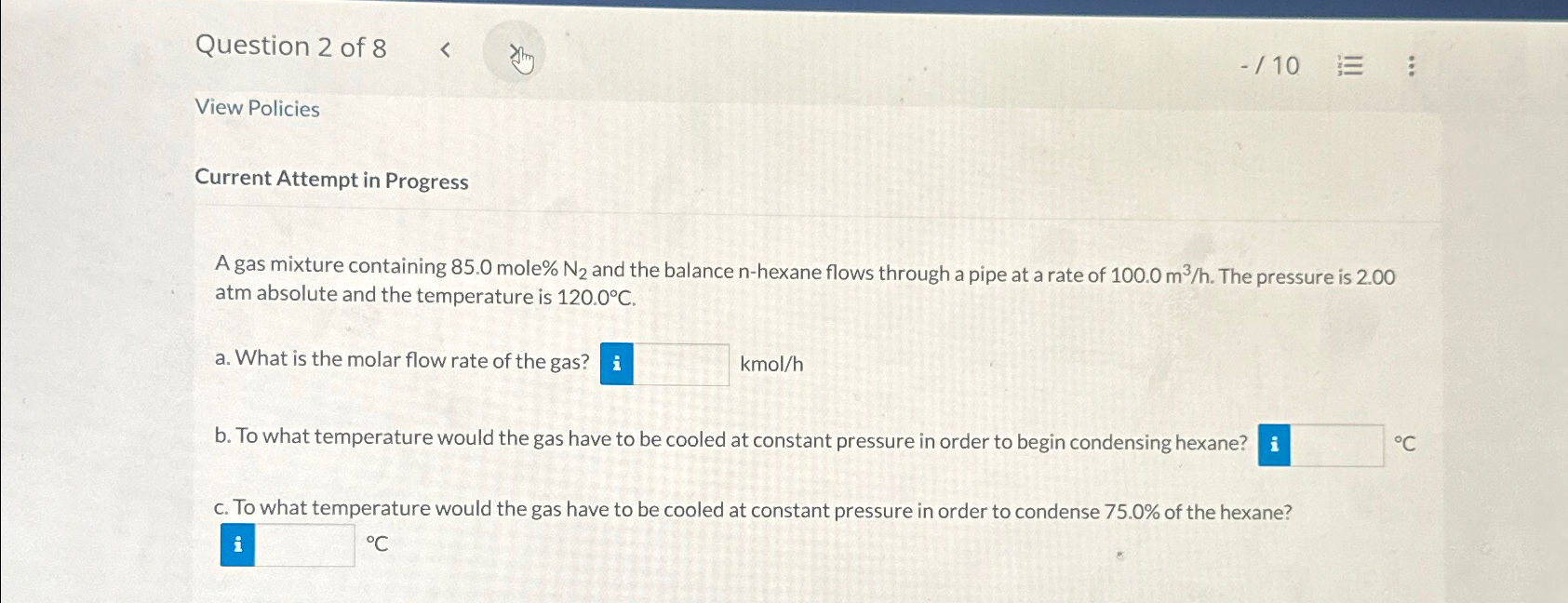 Solved Question 2 ﻿of 8View PoliciesCurrent Attempt in | Chegg.com