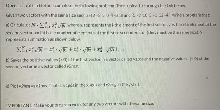 Solved Open A Script M File And Complete The Following 