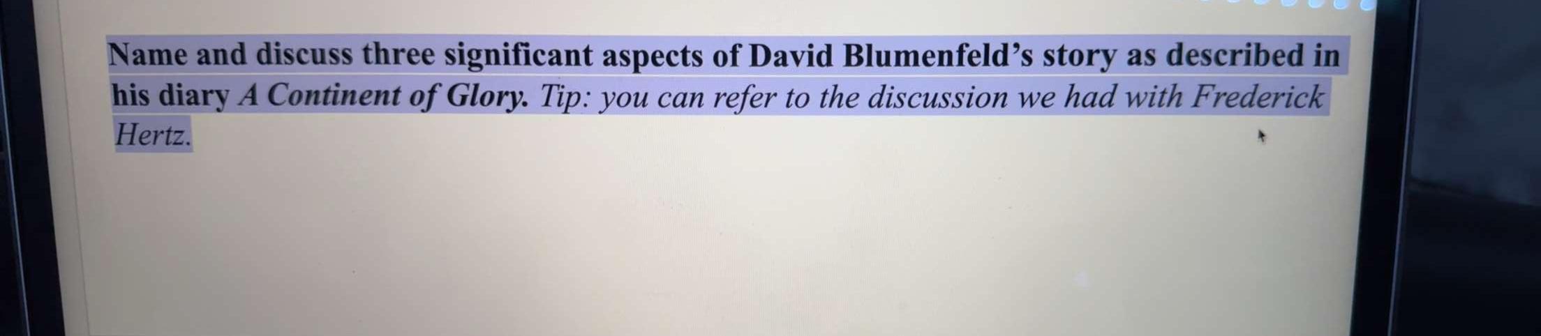 Name and discuss three significant aspects of David | Chegg.com