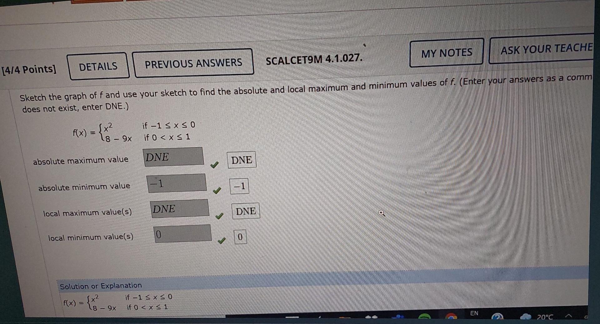 Solved My Notes Ask Your Teache Previous Answers Scalcetom