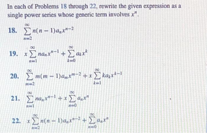 Solved In each of Problems 18 through 22, rewrite the given | Chegg.com