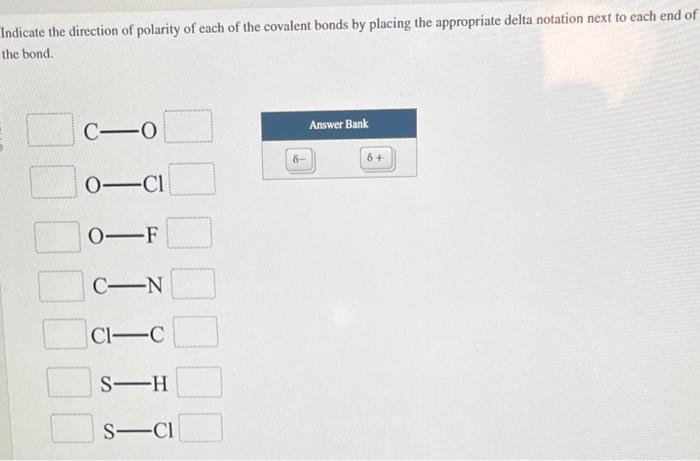 Solved Indicate the direction of polarity of each of the | Chegg.com