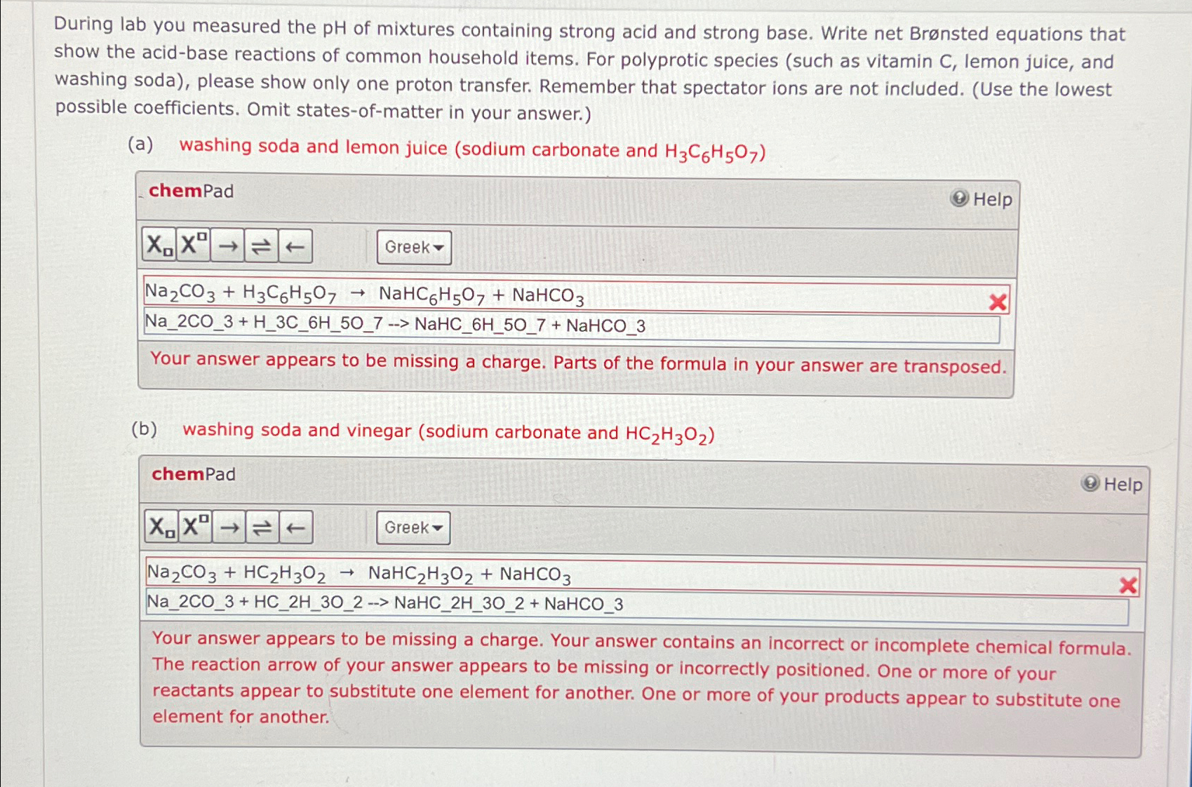 Solved During lab you measured the pH ﻿of mixtures | Chegg.com
