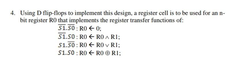 Solved 4. Using D flip-flops to implement this design, a | Chegg.com