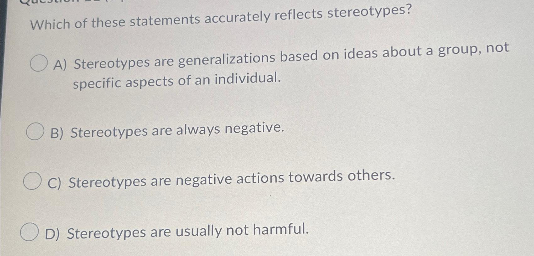 Solved Which of these statements accurately reflects | Chegg.com