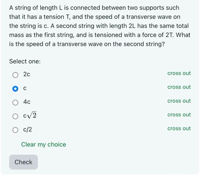 Solved A string of length L is connected between two | Chegg.com