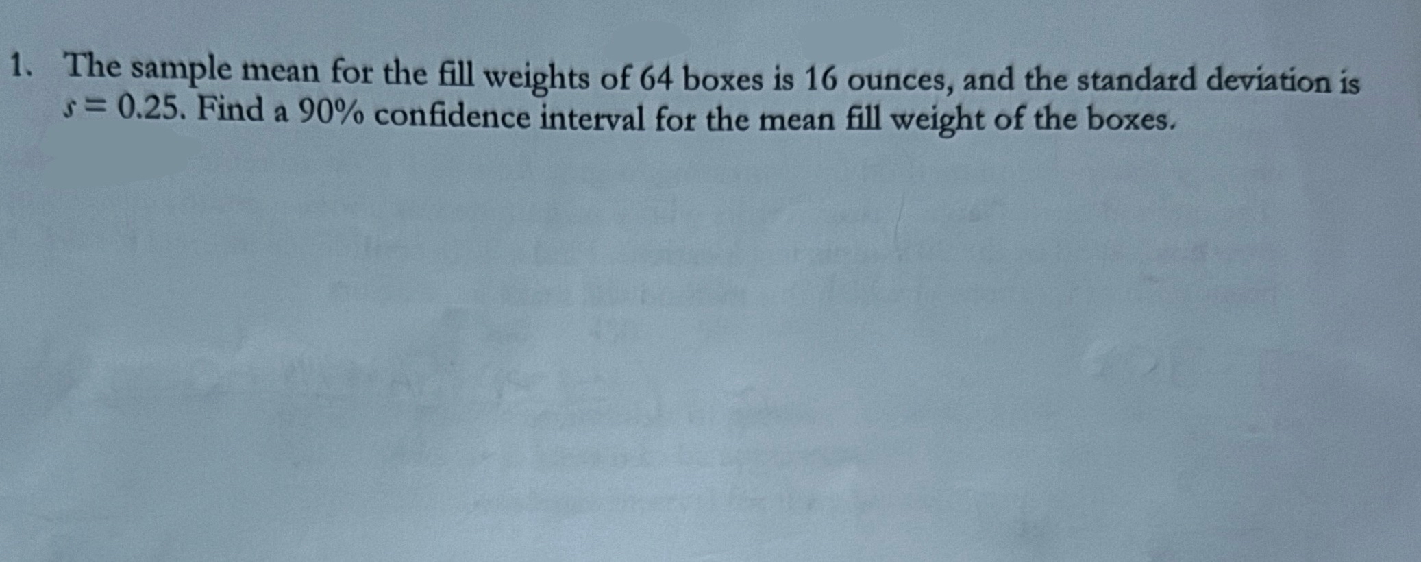 Solved The sample mean for the fill weights of 64 ﻿boxes is | Chegg.com