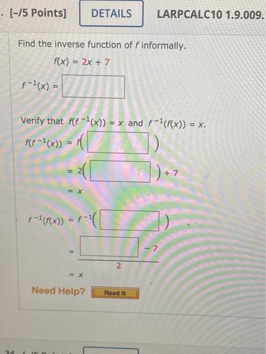 Solved 6. [-15 Points] DETAILS LARPCALC10 1.8.005. Find the | Chegg.com