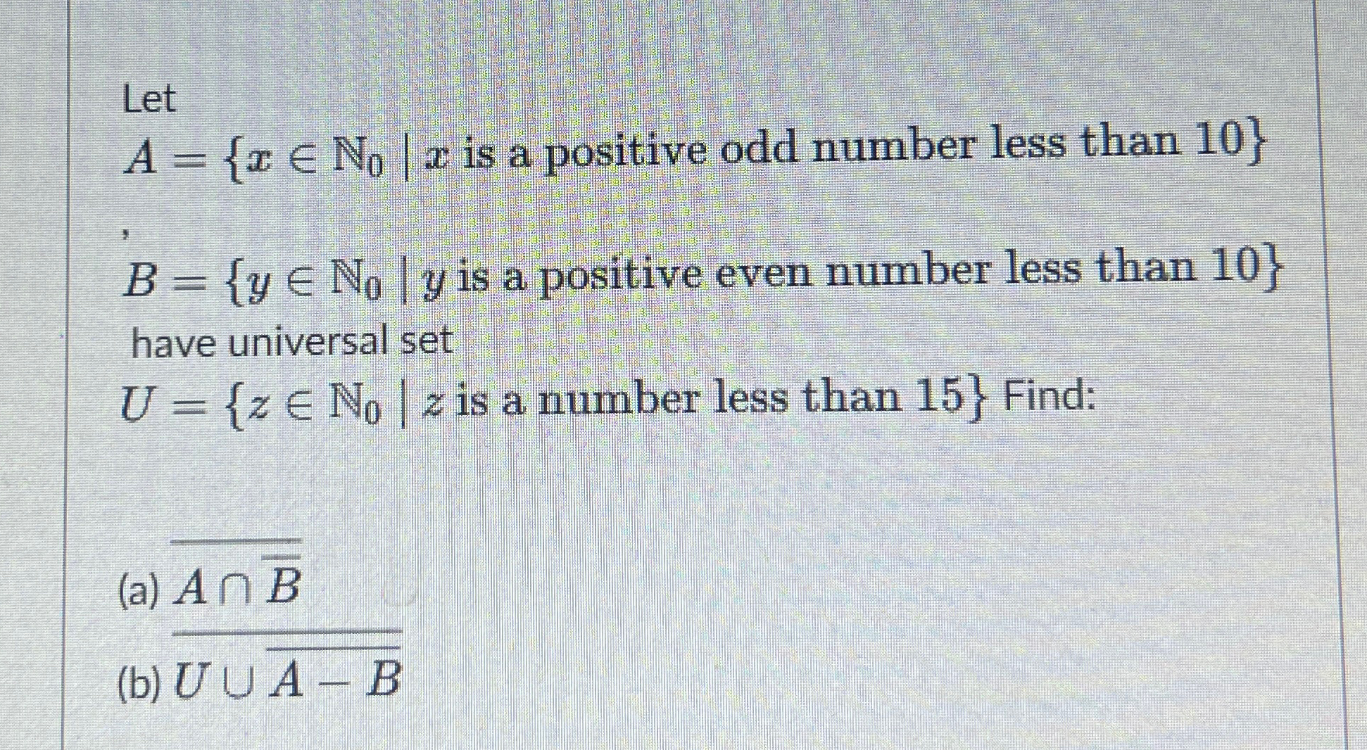 Solved Let |):} ﻿is a positive odd number less than 10 | Chegg.com