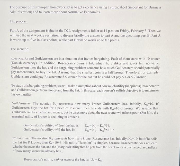 Solved The purpose of this two-part homework set is to get | Chegg.com