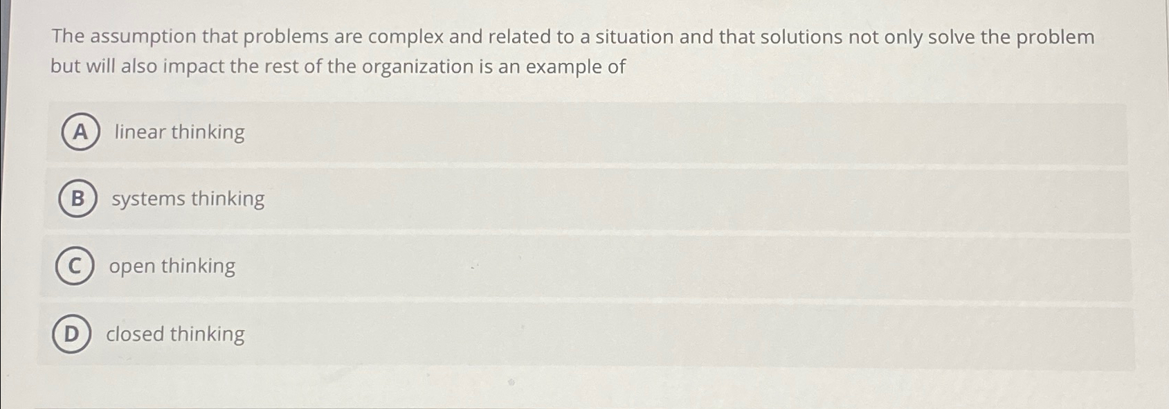 Solved The assumption that problems are complex and related | Chegg.com