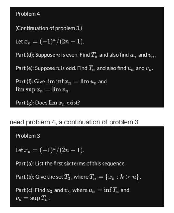 Solved Problem 4 (Continuation of problem 3.) Let | Chegg.com