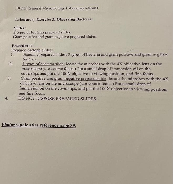 BIO 3: General Microbiology Laboratory Manual | Chegg.com