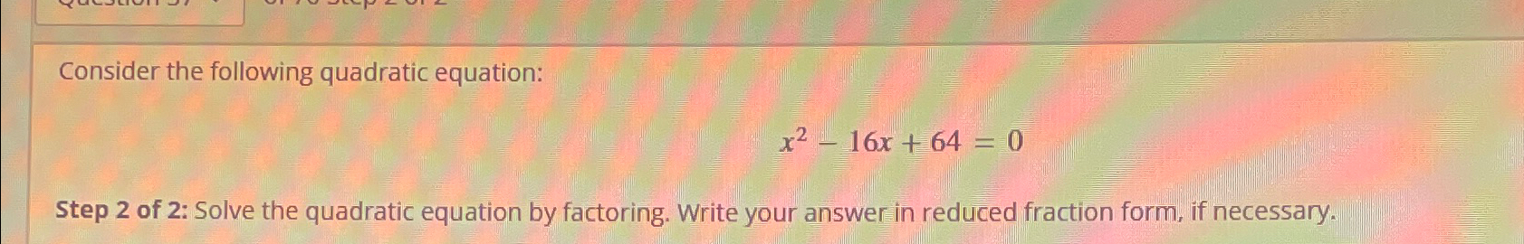 Solved Consider The Following Quadratic
