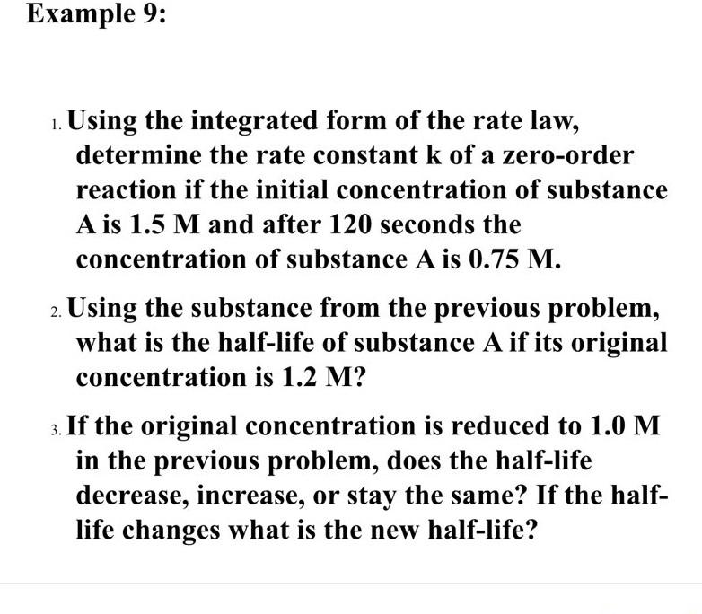 Solved Using the integrated form of the rate law, determine | Chegg.com